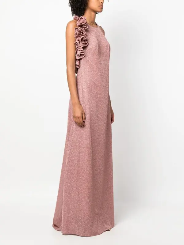 RAYANE BACHA Olivia Metallic Maxi Dress