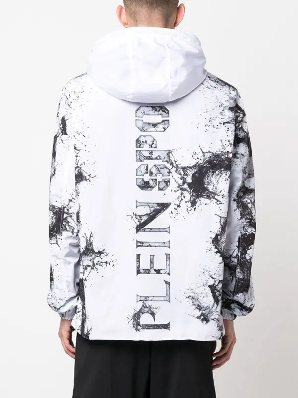 PLEIN SPORT Splash-print Hooded Jacket