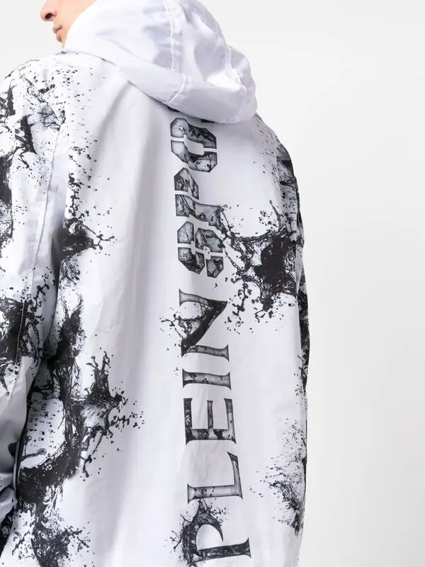 PLEIN SPORT Splash-print Hooded Jacket