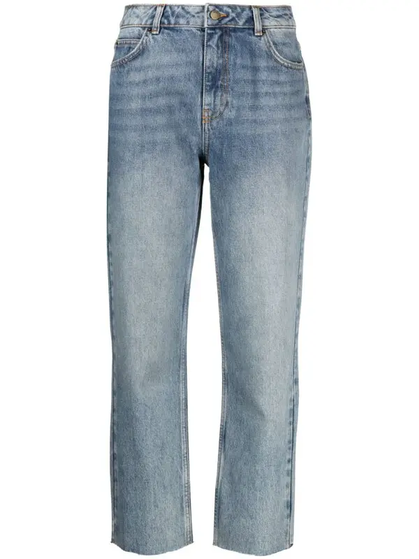 Ba&sh Logo-patch Cropped Jeans