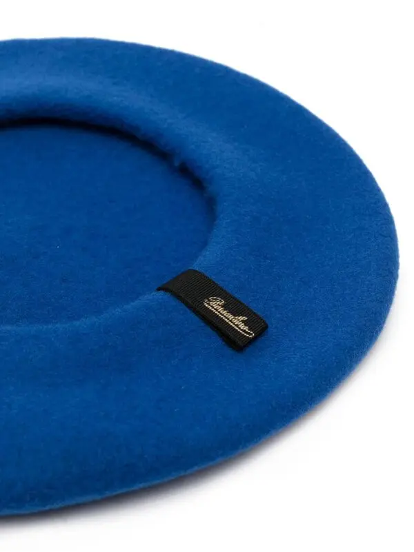 Borsalino Knitted Wool Beret - Blue