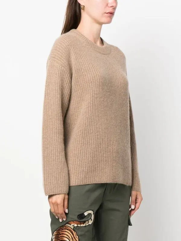 P.a.r.o.s.h Ribbed-knit Cashmere Sweatshirt - Brown