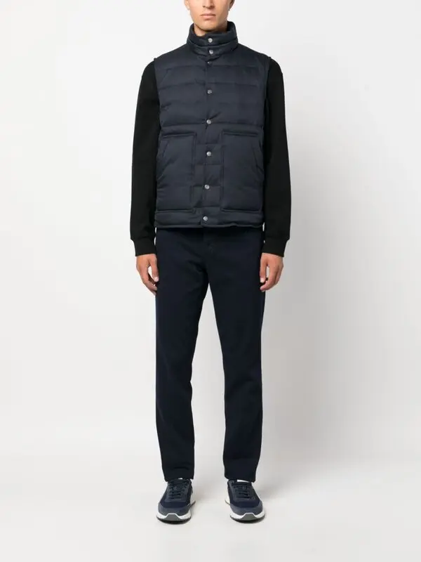 Kiton Mock-neck Padded Gilet