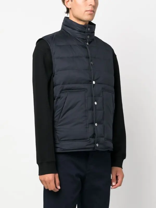 Kiton Mock-neck Padded Gilet
