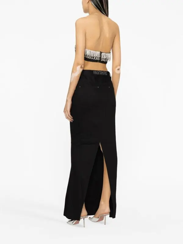 ROTATE BY BIRGER CHRISTENSEN Crystal-embellished Bandeau Top