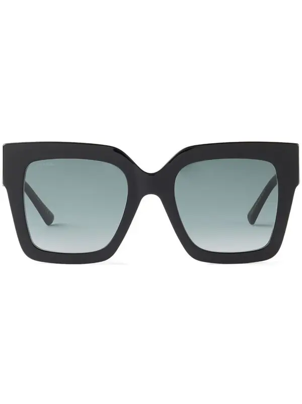JIMMY CHOO Edna Square-frame Sunglasses - Black