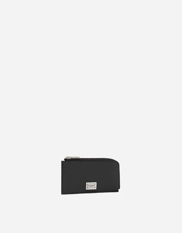 Dolce & Gabbana Calfskin Card Holder With Branded Plate