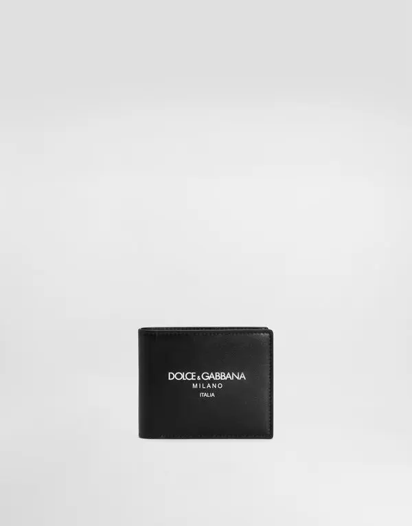 Dolce & Gabbana Calfskin Bifold Wallet With Logo - Multicolor