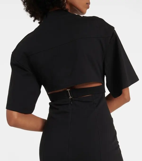 Jacquemus La Robe Bahia Cotton Mini Dress - Black