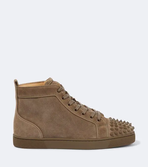 CHRISTIAN LOUBOUTIN Louis Spikes High-top Sneakers - Brown