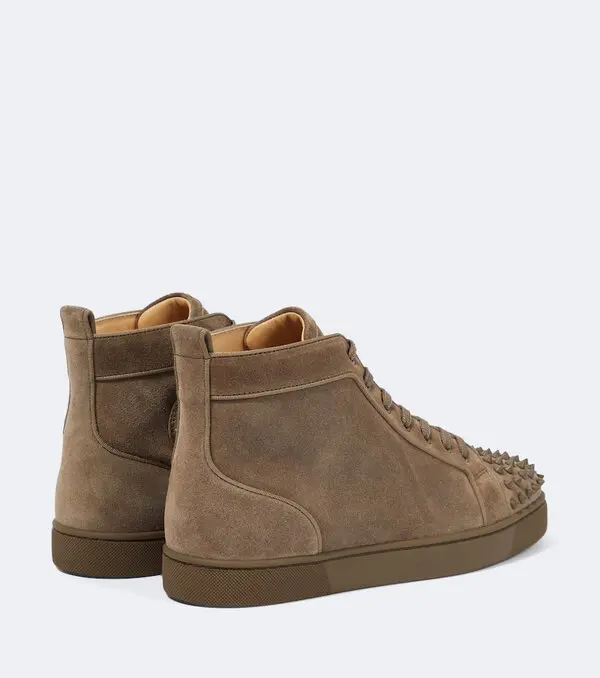 CHRISTIAN LOUBOUTIN Louis Spikes High-top Sneakers - Brown
