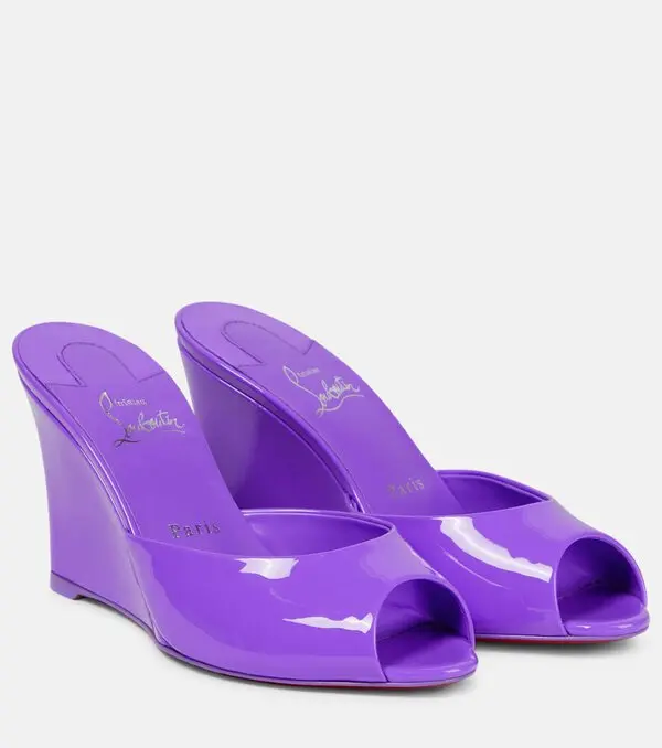 CHRISTIAN LOUBOUTIN Me Dolly Zeppa Mules - Purple
