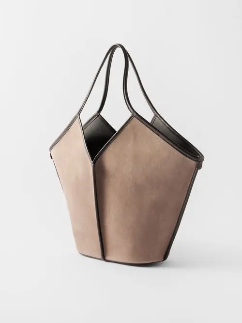 Hereu Calella Suede Tote Bag - Grey