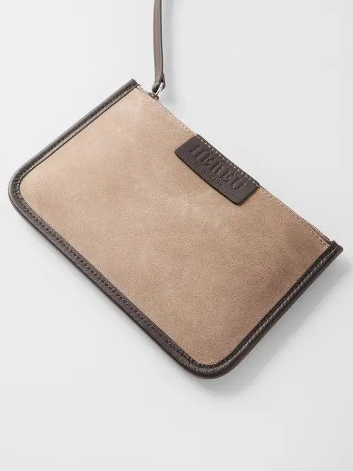 Hereu Calella Suede Tote Bag - Grey