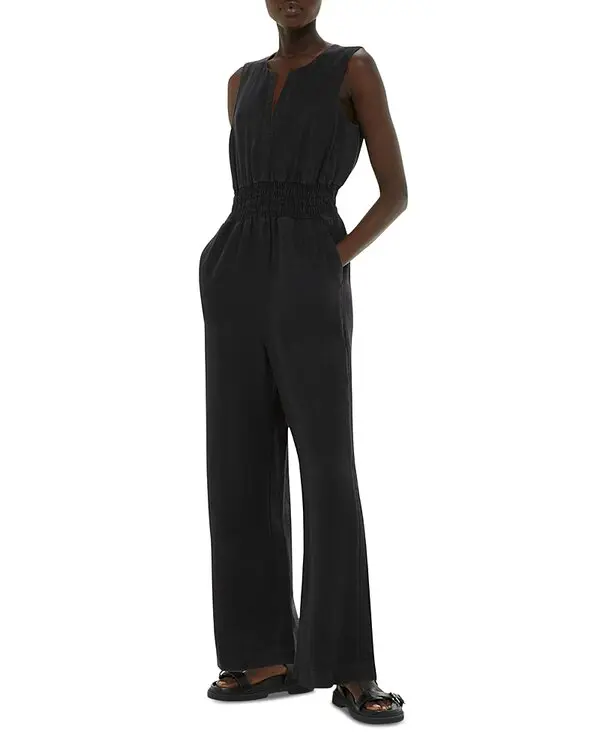 Whistles Melanie Linen Jumpsuit - Black
