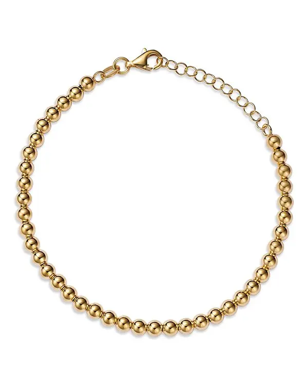 ALBERTO AMATI 14k Yellow Polished Bead Link Bracelet - Gold