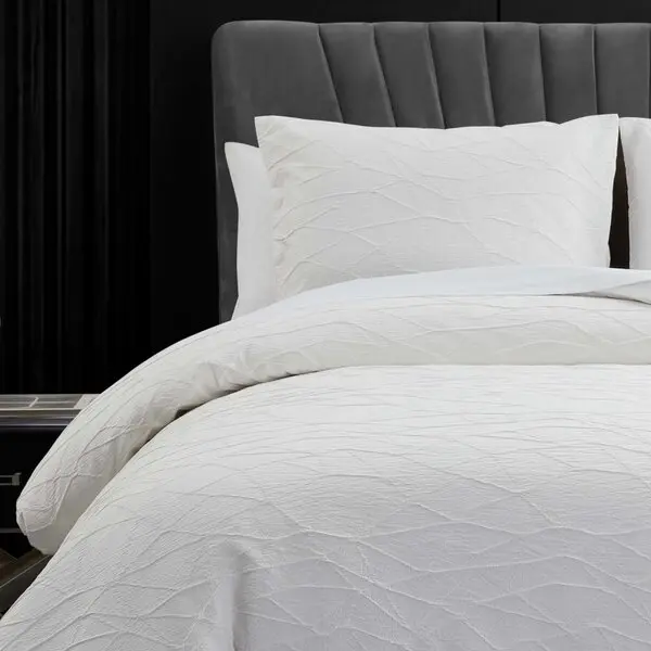 Vera Wang Abstract Crinkle Duvet Cover Set, King
