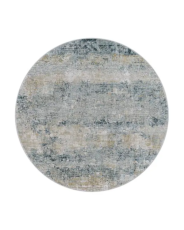 Livabliss Brunswick Bwk-2304 Round Area Rug, 7'10 X 7'10 - Blue/gray