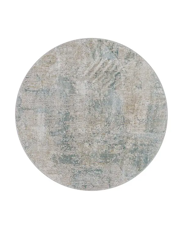 Livabliss Brunswick Bwk-2307 Round Area Rug, 5'3 X 5'3 - Sage/gray