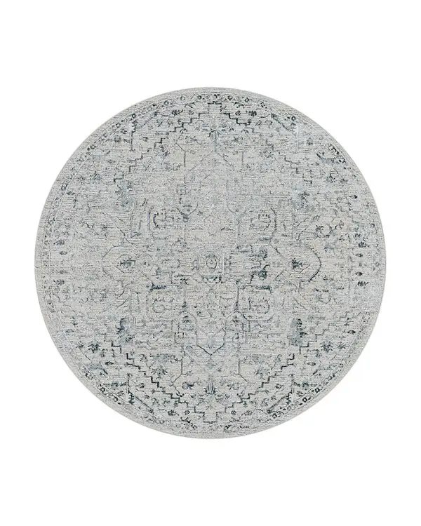 Livabliss Brunswick Bwk-2310 Round Area Rug, 5'3 X 5'3 - Blue/sage