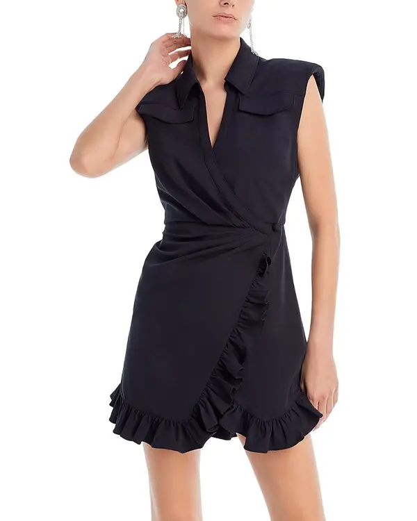 Cinq À Sept Zenni Wrap Dress - Black