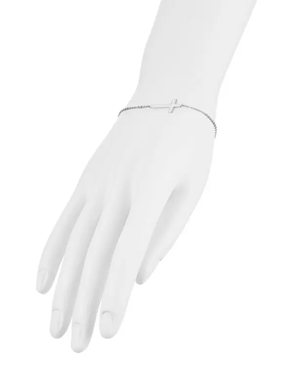 Aqua Bloomingdale's Fine Collection Cross Chain Bracelet