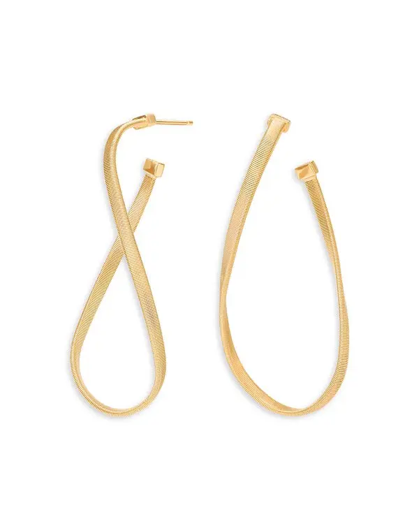 Marco Bicego 18k Yellow Marrakech Twisted Hoop Earrings - Gold
