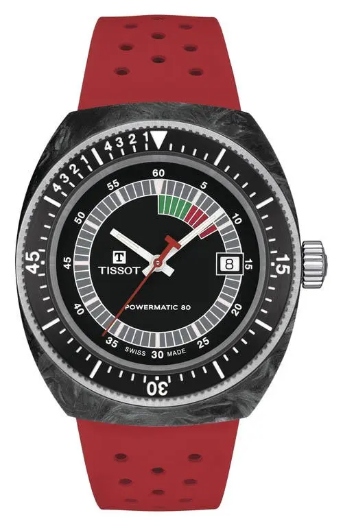 TISSOT Sideral S Powermatic 80 Strap Watch - Red