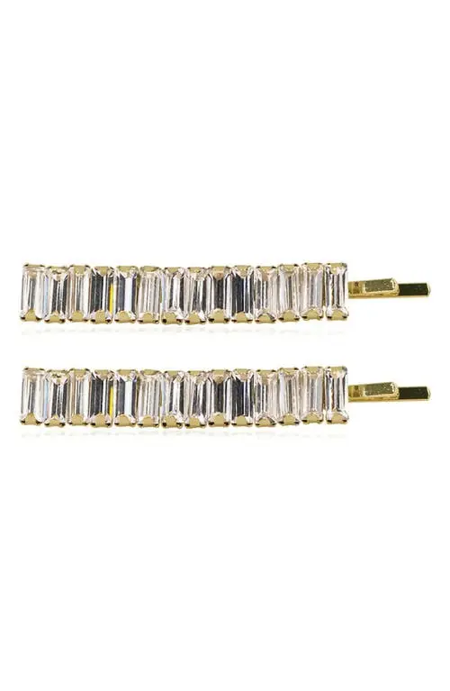 Brides & Hairpins Alissa Crystal Bobby Pins Set - Gold
