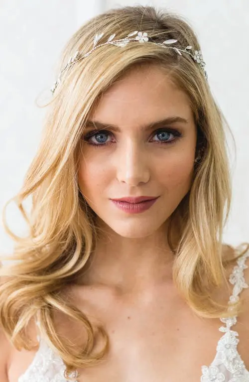 Brides & Hairpins Galatea Crystal & Opal Halo - Silver