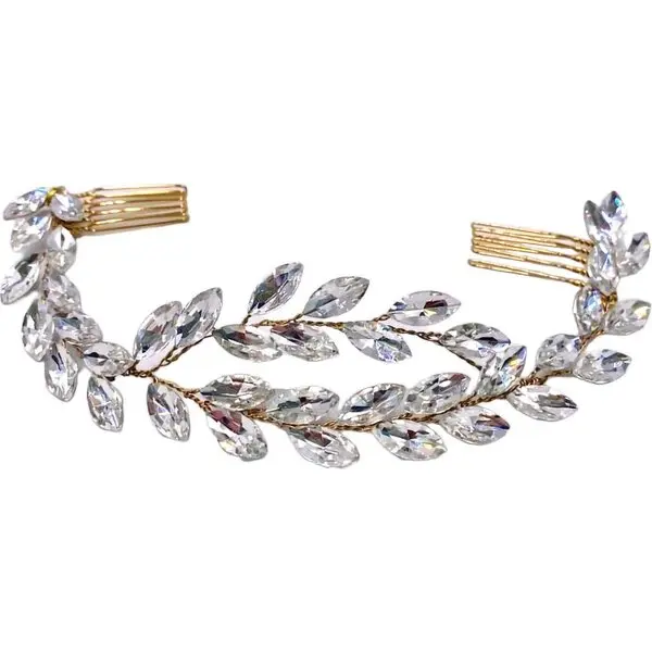 Brides & Hairpins Adara Crystal Halo Comb - Gold
