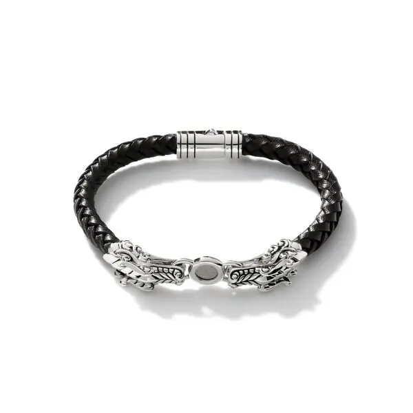 John Hardy Legends Naga Leather Frequency Bracelet