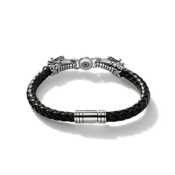 John Hardy Legends Naga Leather Frequency Bracelet