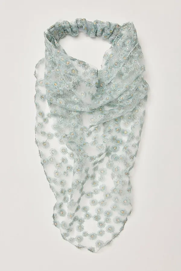 CURRIED MYRRH The Willows Hair Scarf - Turquoise