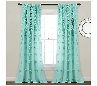 LUSH DECOR Riley Window Curtain Panel Single 54x84 By - One-color