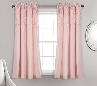LUSH DECOR Bayview Window Curtain Panels 54x63+2 Set Lu Sh Decor - One-color