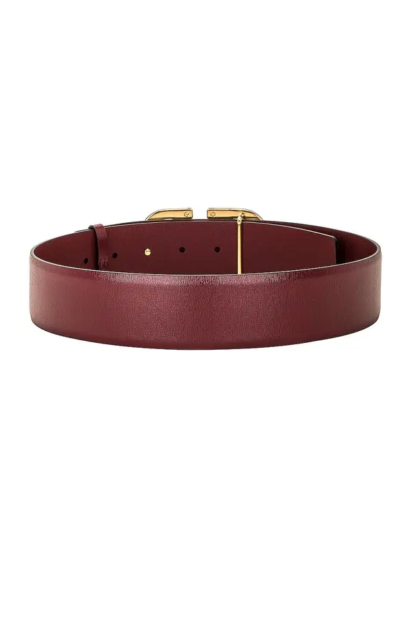 Valentino Garavani V Logo Signature 40 Belt In Burgundy In  display picture 3
