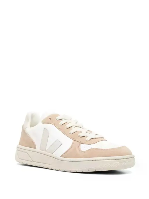 VEJA V-10 Panelled Sneakers - Neutrals