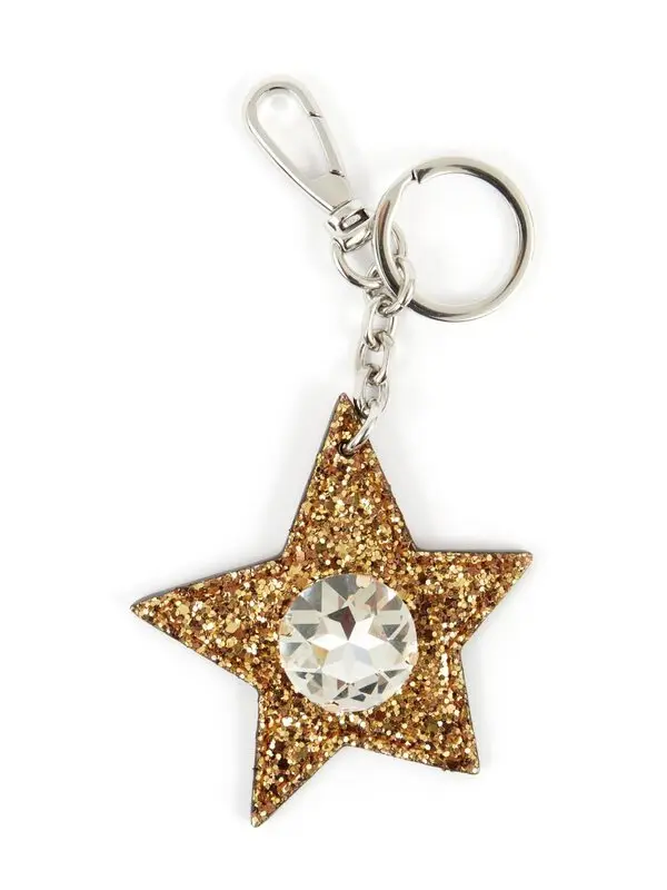 MAISON MARGIELA Star-motif Rhinestone-embellished Keyring - Gold