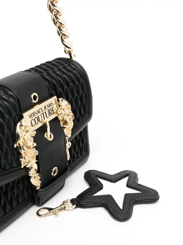 Versace Baroque-buckle Quilted Shoulder Bag
