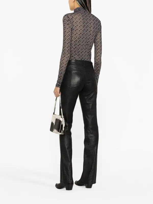 Pinko Love Birds-print Mesh Top