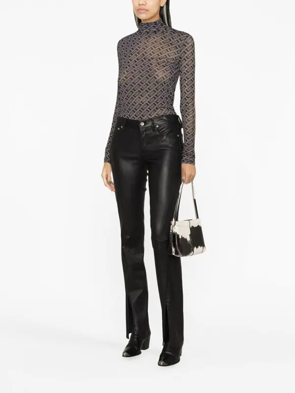 Pinko Love Birds-print Mesh Top