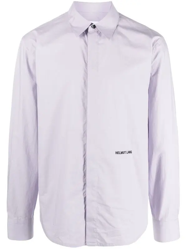 Helmut Lang Embroidered-logo Cotton Shirt