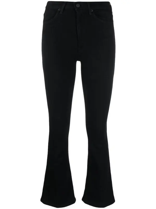 DONDUP Logo-plaque Flared Jeans - Black