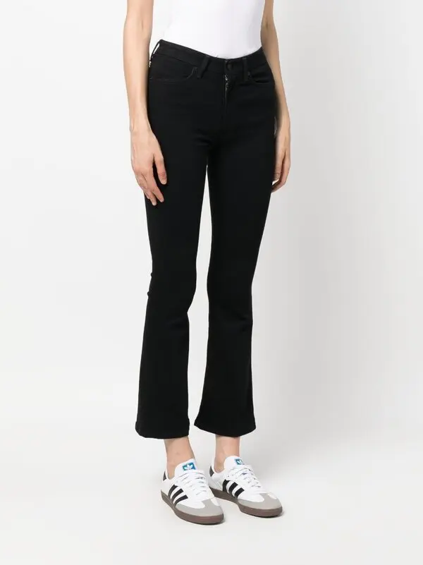 DONDUP Logo-plaque Flared Jeans - Black