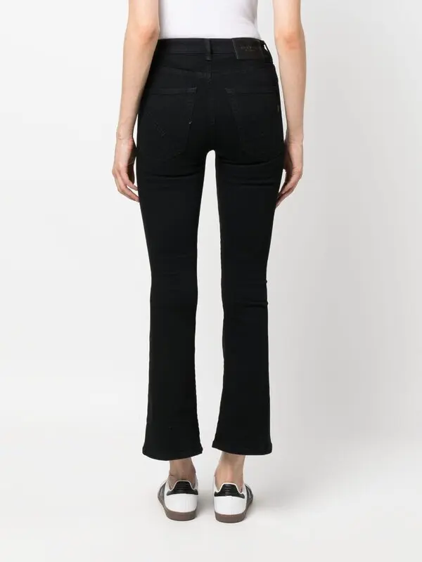 DONDUP Logo-plaque Flared Jeans - Black