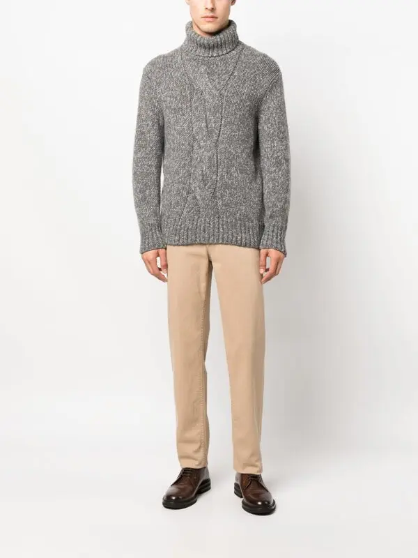 Brunello Cucinelli Cable-knit Roll-neck Sweater