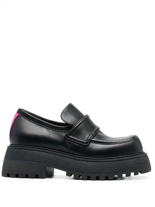 3JUIN Penny-slot Leather Loafers