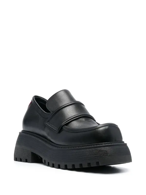 3JUIN Penny-slot Leather Loafers
