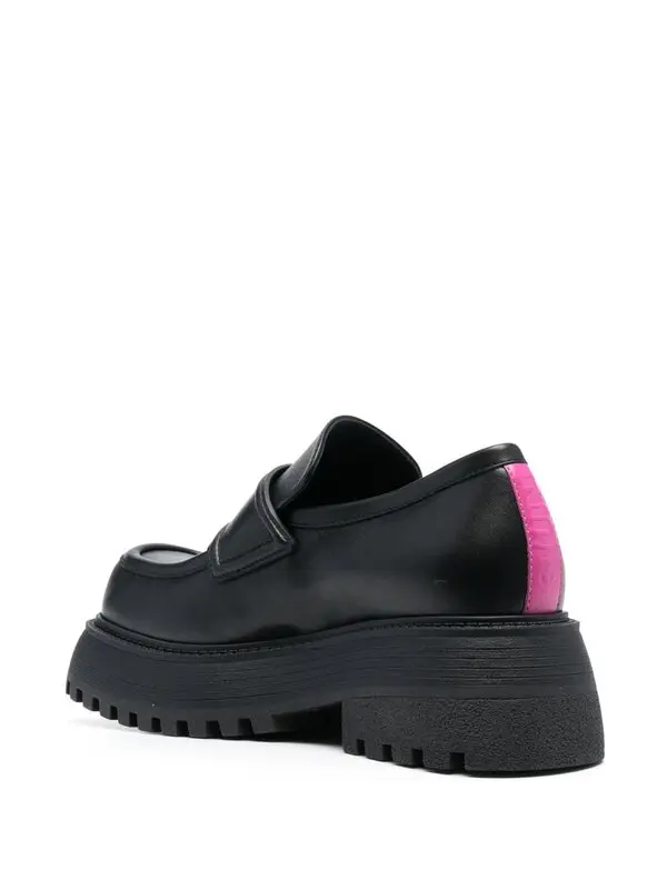 3JUIN Penny-slot Leather Loafers